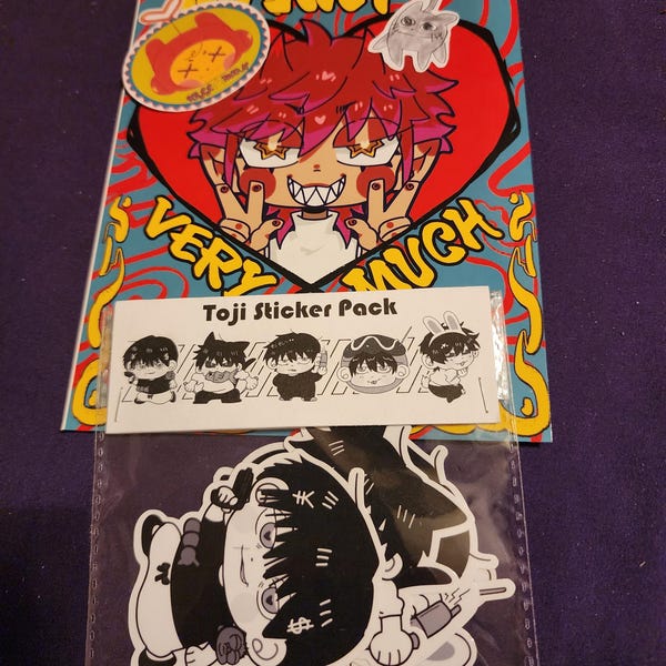 Toji Fushiguro Sticker Set | Vinyl Laminate Gloss Sticker | JJK ...