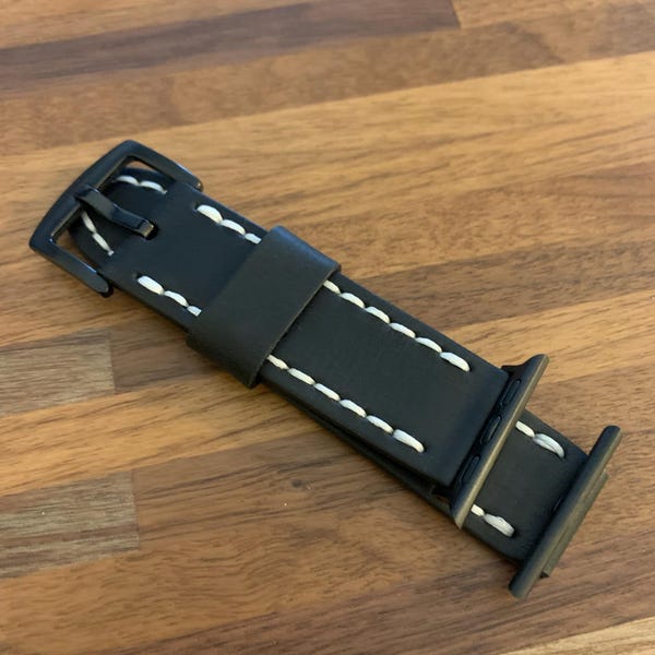 Handmade Leather Men's Watch Strap 16mm 18mm 20mm 21mm 22mm 24mm 26mm ...