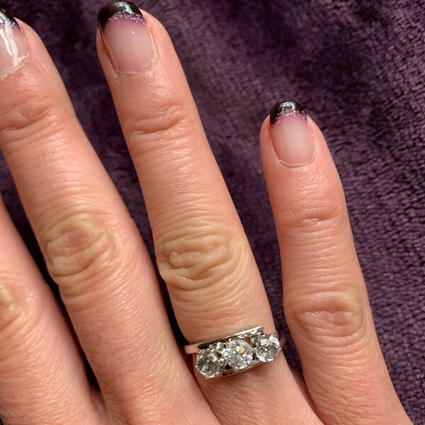 Art Deco Engagement Ring, Art Deco Paste Ring, 17-stone Ring, Antique ...