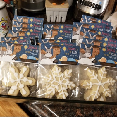 Nativity Christmas Treat Bag Toppers, Christmas Party Favors Printable ...