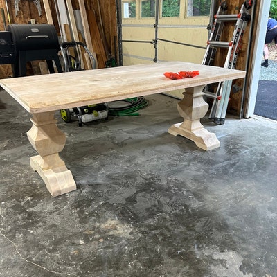 Modern Farmhouse Wood Table Legs Hardwood - Etsy