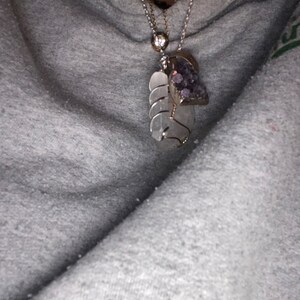 Selenite Necklace Shapes: Diamond Heart Pendulum Unicorn - Etsy