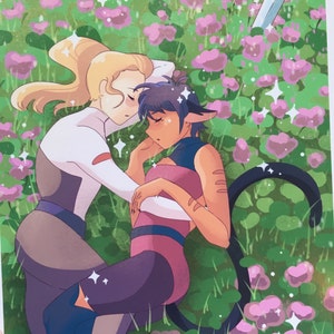 Catradora Sleeping in Etheria Print she Ra and the Princesses - Etsy
