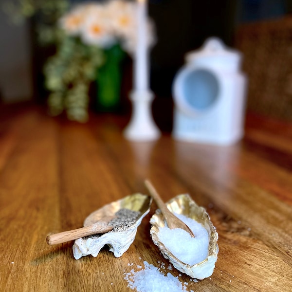 Small Wooden Salt Pig Spoon Handmade Reclaimed Oak 3" 75mm Spice ...