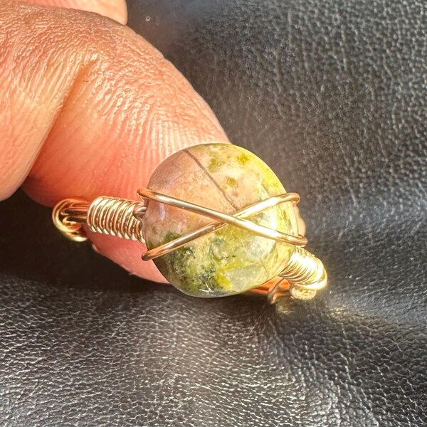 Adjustable Crystal Twist Ring, Crystal Jewelry, Wire Wrapped Crystals ...