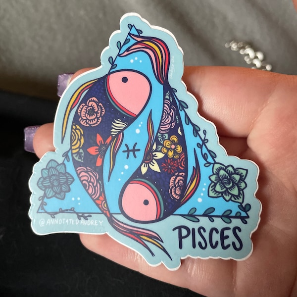 Vinyl Sticker | Pisces | Zodiac Astrology Weatherproof Decal | Gifts ...