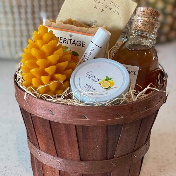 New Year Gift Basket From the Hive ~ Raw Honey ~handmade Soap ~ Lip ...