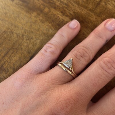 1.5mm Square Gold Ring 10k, 14k, 18k, or 22k, Solid Gold, Square Gold ...