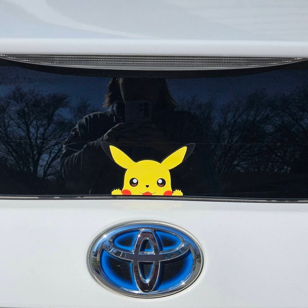 Pikachu Peeking / Peekabo Peekers Bumper Window Vinyl Decal Anime ...