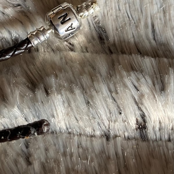 Pandora Black Braided Leather Bracelet for Pandora Charms With Sterling ...