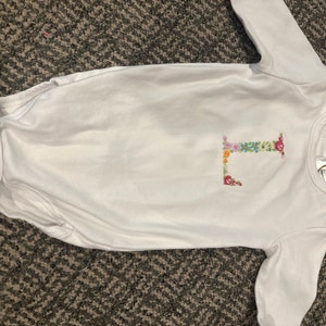 Machine Embroidery LETTER L Uppercase 3/7,5 Cm Dainty Floral Font ...