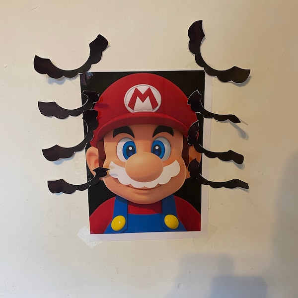 Pin the Moustache on Super Mario Fun Birthday Party Celebration Event ...