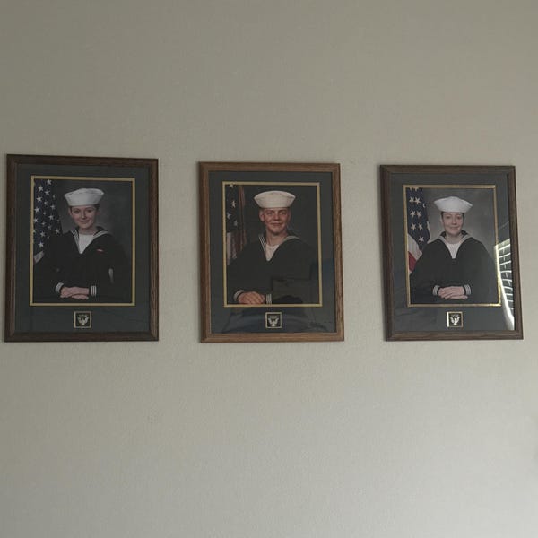 US Army Custom Military Photo Frame - 11" X 14" - Solid Red Oak - Real ...