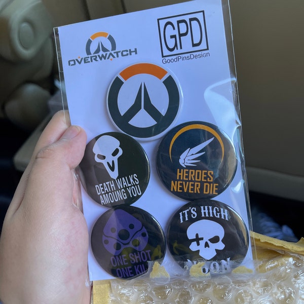 Overwatch Pin Set, Fridge Magnets, Overwatch Badges, Pinback Buttons - Etsy