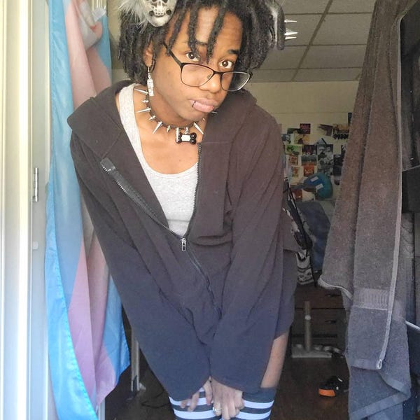 Purple Black ‘ Crystals “ Pastel Kawaii Emo Goth Choker Necklace Collar ...