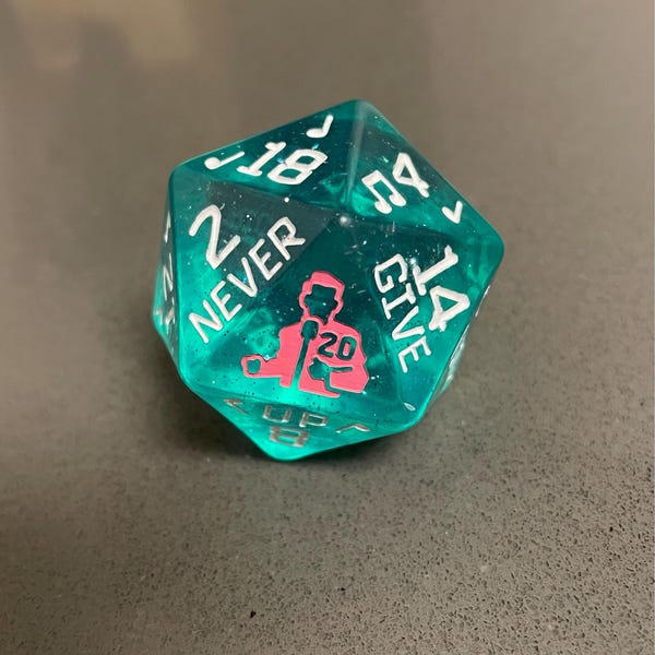 Rick Rolled 34mm D20 | Original Designed Custom DND DICE | Never Gonna ...