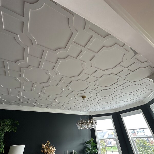 LARGE-F101 MDF Wood Decorative Panels, Fretwork Wall Panels, W 39.5 in ...