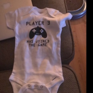 Player 3 Has Joined the Game ONESIES ® Brand Bodysuits Baby Bodysuit or ...