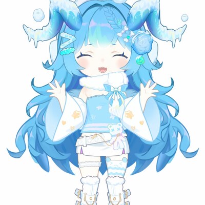 Live2d Model candy Ice Vtuber Model FULLY RIGGED Ready to Use - Etsy