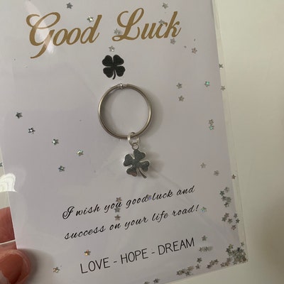 Good Luck Keyring,good Luck Charm,good Luck Gift,lucky Charm,four Leaf ...