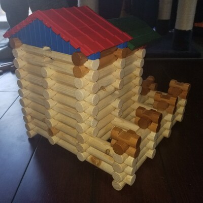 250 Piece Handmade 'lincoln Logs' Extra Large Set - Etsy