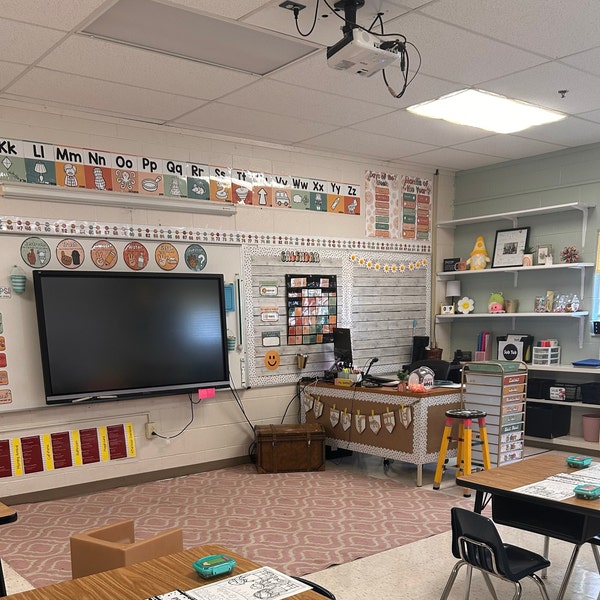 Number Posters | Bright Retro Classroom Decor | Classroom Printable ...