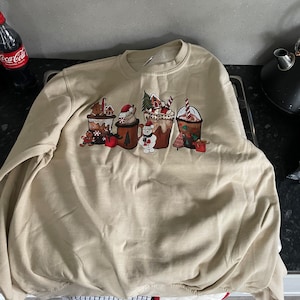 Vintage Fall Sweater, Embroidered Autumn Leaves Crewneck Sweatshirt ...