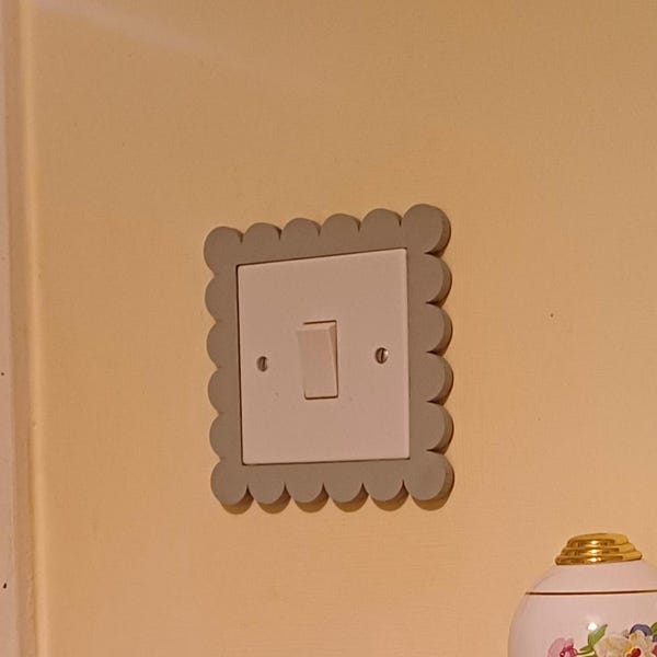 DIY Decorative Light Switch Surround 6mm MDF Scallop Single Double ...