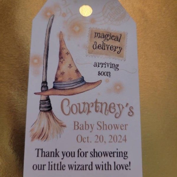 Wizard Thank You Birthday Tags, Printable Wizard Party Favor Tags ...
