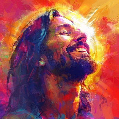 Jesus Christ Meditating in the Himalayas, Jesus Meditating, Meditating ...