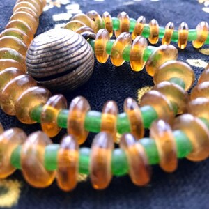 115 Green Java Glass Beads Handmade Glass Beads Glass Nugget Beads Eco ...