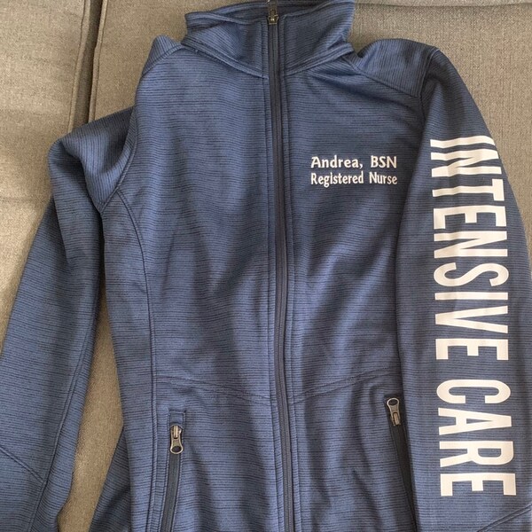 ICU Intensive Care Unit Jacket Nurse Jacket Embroidered Jacket ...