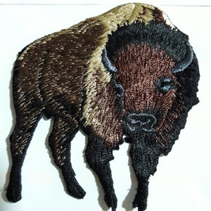 Brown Buffalo American Bison Iron on Applique Embroidered Patch 695394 ...