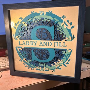 3D Split Monogram A-Z Shadow Box Custom Name Alphabet Family - Etsy