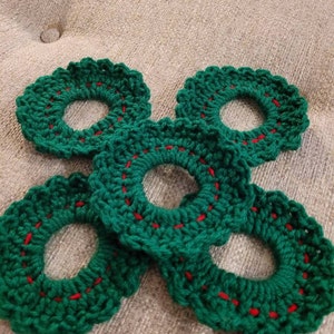 Christmas Wreath Crochet Coaster Pattern - Etsy