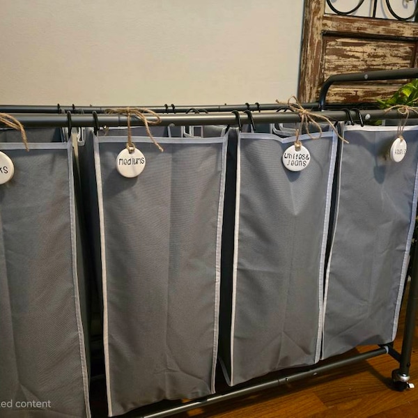 Custom Laundry Basket Tags L Lights Darks White Towels Labels L Clay ...