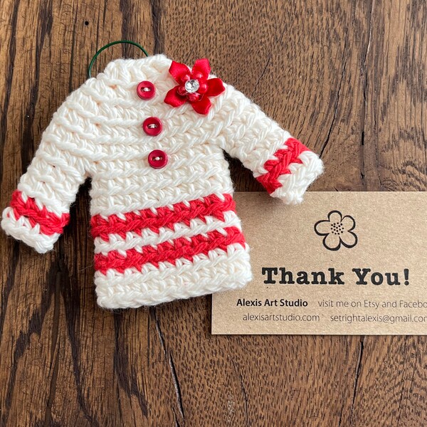 Sweater Ornament Crochet Pattern, PDF, Crochet Sweater Ornament ...