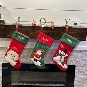 Custom Christmas Stocking Script Font Traditional Design: - Etsy