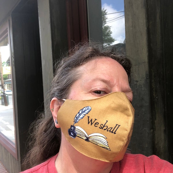 Literary Face Mask - Shakespeare - Floral - 100% Premium Cotton With ...