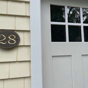 Vertical Stickley Address Sign Engraved House Number. Choice of 3 Sizes ...