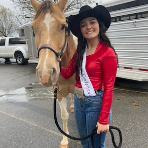 Long May She Wave Patriotic Rodeo Queen Shirt Sizes Child 5/6 Adult ...
