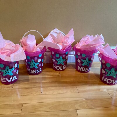 Personalized Kids Mesh Beach Bag Seashell Collecting Kids Easter Gift ...