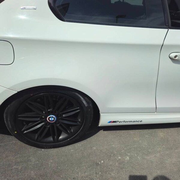 M Performance Sticker BMW M Sport Vinyl Set of 8 White and Black 100mm ...