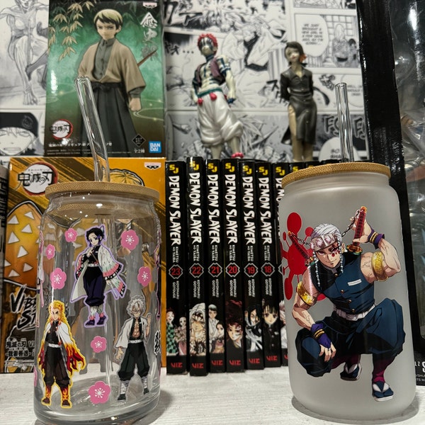 Anime Glass Cup- Anime Cup- Anime Gift- Kawaii Cup- Cute Anime Cup ...