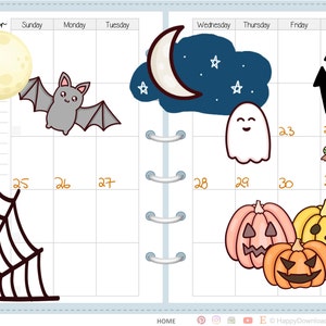 Halloween Digital Stickers, Cute Spooky Stickers, Halloween Stickers ...