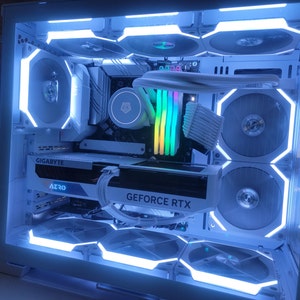 Gaming PC snow White 1TB SSD RTX 4060 Ryzen 5 White Gaming Computer 100 ...