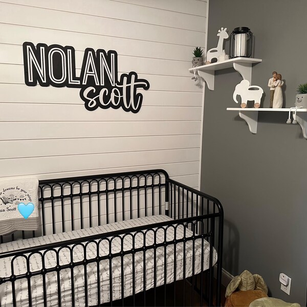 Large Wood Name Sign | Nursery Name | Girl Name | Above Crib Name Sign ...