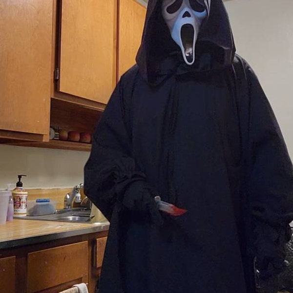 SCREAM 6 Movie Sparkle Robe, Ghostface Hooded SCREAM Robe, Ghostface ...