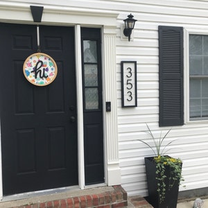 Black and White Shiplap House Numbers Address Sign Black House Numbers ...