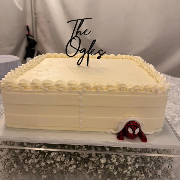 Personalized Script Wedding Cake Topper, Rustic Wedding Cake Topper, Mr ...